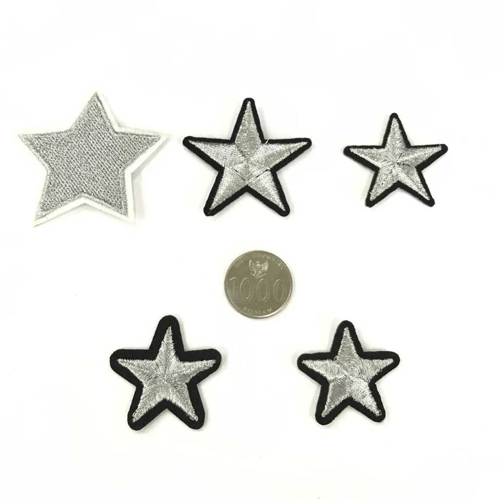 Jual 1 BUAH - IRON PATCH BINTANG SILVER / EMBLEM SETRIKA | Shopee Indonesia
