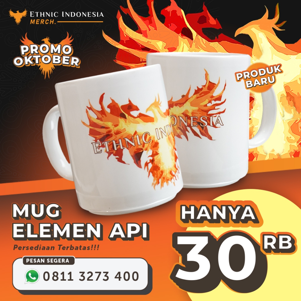 Jual MUG Ethnic Indonesia Elemen Api | Shopee Indonesia