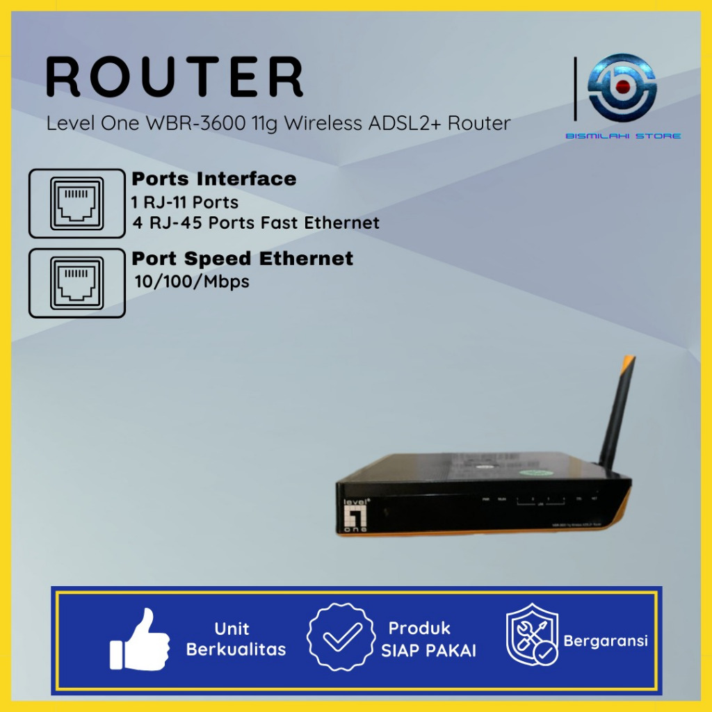 Jual Wireless Router Levelone WBR-3600 Bisa Untuk Fungsi Switch Hub 4 ...