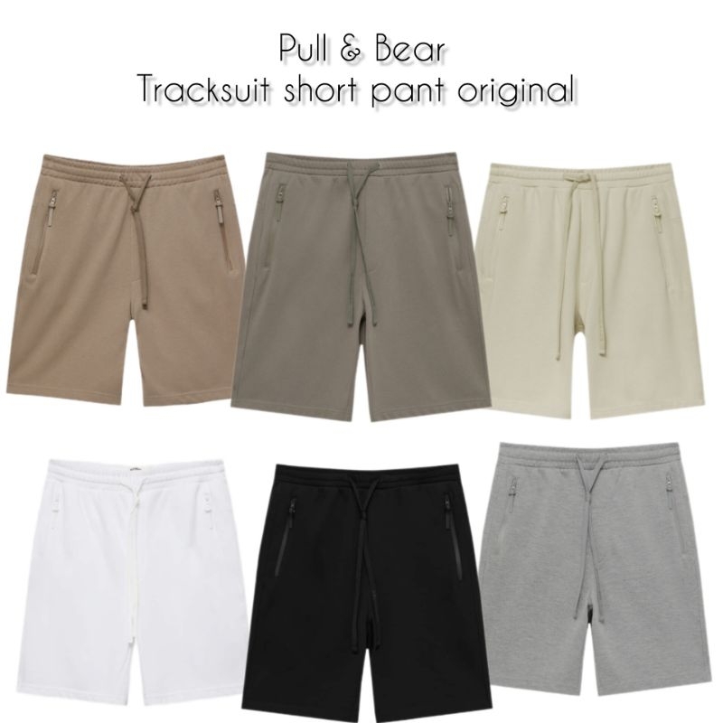 Jual Pull & Bear Tracksuit Pique short pant original | Shopee Indonesia