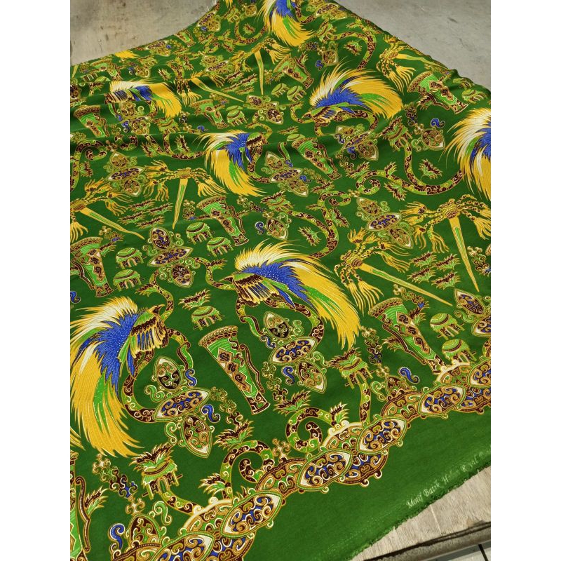Jual bahan batik sutra foil legenda motif papua. batik foil khas papua ...