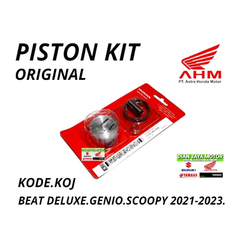 Jual Piston Kit STD AHM KOJ DELUXE GENIO SCOOPY 2021-2023 131A1-KOJ-P00 ...