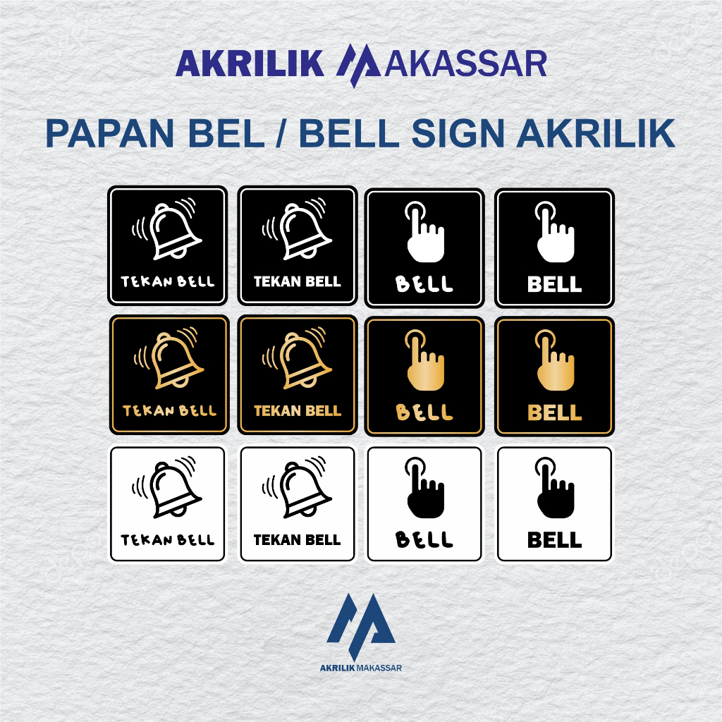 Jual Papan Bel / Bell Sign Akrilik / Acrylic Sign Penunjuk Bel Rumah ...