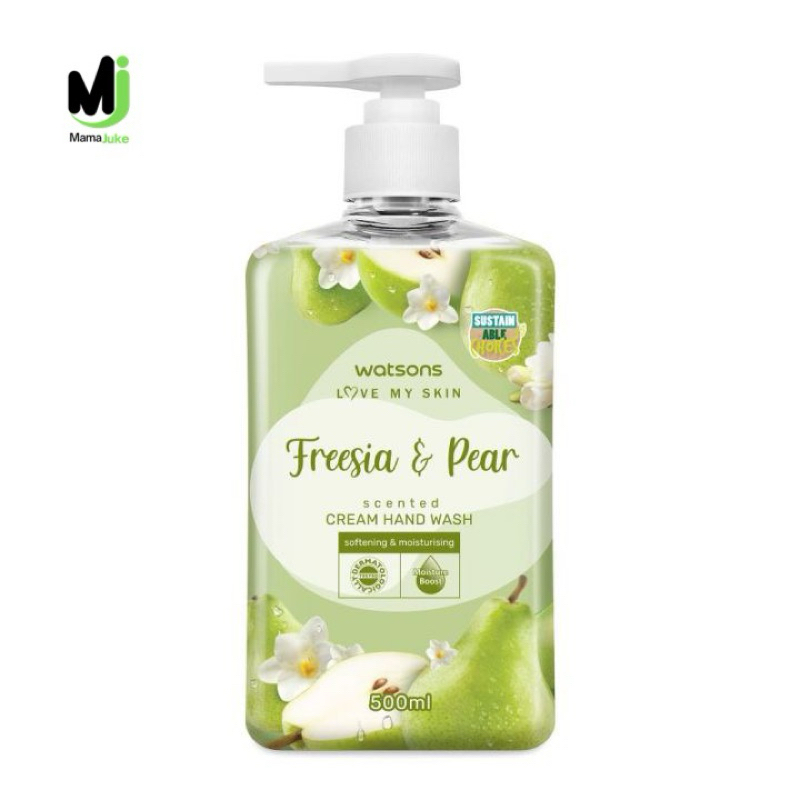 Jual Soft Freesia & Pear Anti Bacterial Cream Hand Wash 500ml | Shopee ...