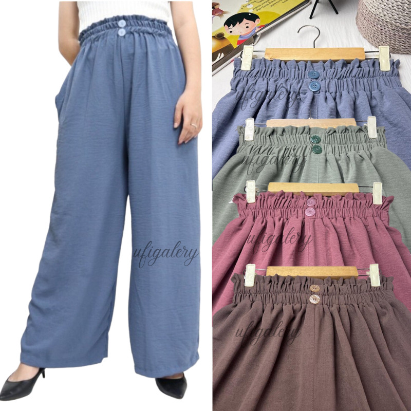Jual KULOT CRINKLE PANTS JUMBO - LOOSE PANTS CRINKLE PREMIUM KOREAN STYLE - CELANA CRINKLE PANTS ...