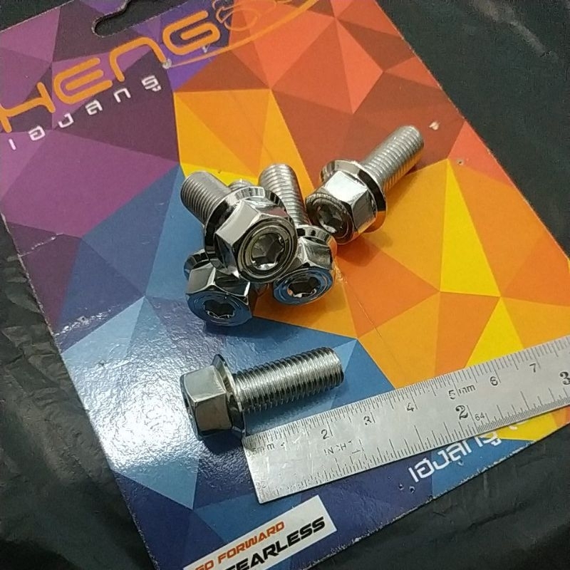 Jual baut stainless 2 kunci M10 x 25 ( drat 14 panjang 2.5 cm ) original henG Thailand | Shopee ...