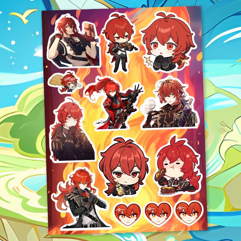 Jual DILUC Pyro Mondstadt Stickers Genshin Impact Waterproof | Shopee ...