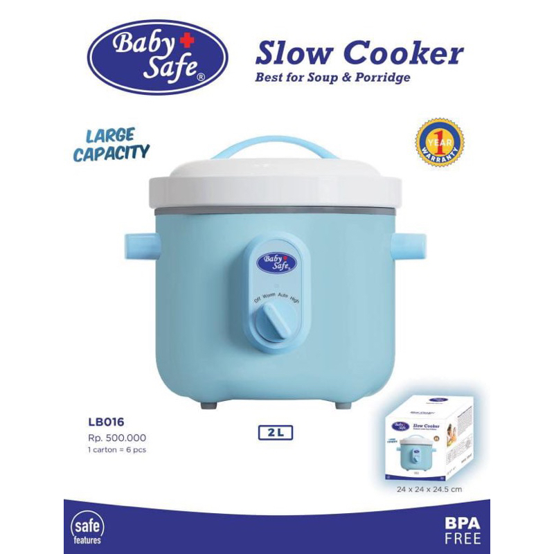Jual [FREE BUBBLEWRAP] Baby Safe LB016 Slow Cooker 2L Besar Pot Keramik ...