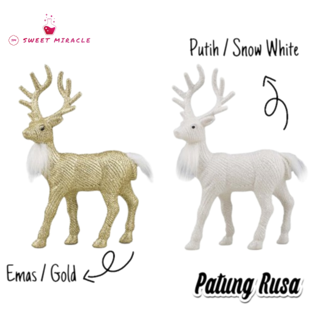 Jual Hiasan Patung Boneka Rusa Gantungan Pohon Natal Dekorasi Meja ...