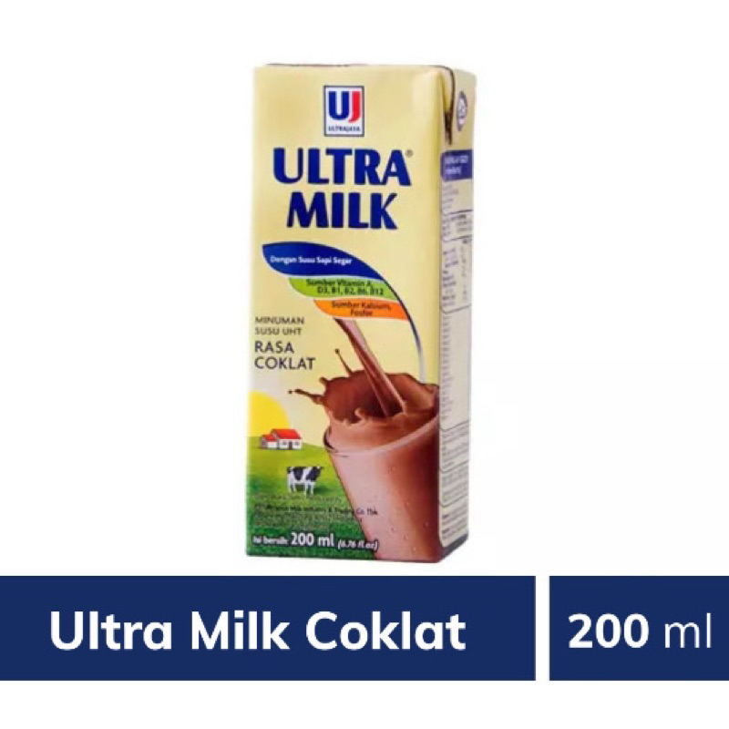 Jual Ultra Milk Susu UHT Coklat 200 ml / 1 dus | Shopee Indonesia