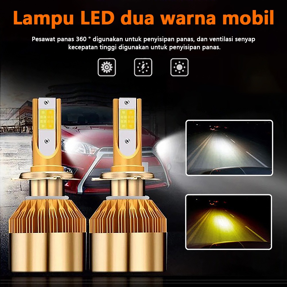 Jual Lampu Led Mobil 2 Warna H4 H11 HB3 9005 HB4 9006 H7 | Shopee Indonesia