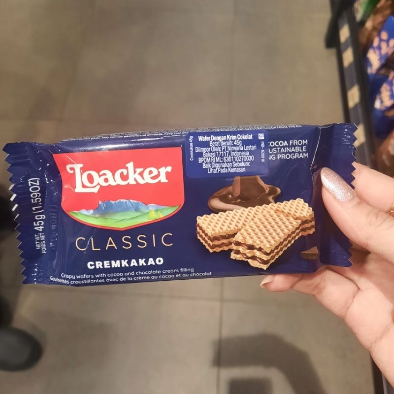 Jual LOACKER Classic 45 gr / Loacker Wafer Napolitaner Creamkakao ...