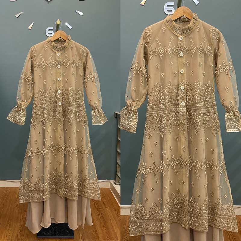 Jual Gamis Tile Aqila Size M-5L/ Gamis/ Gamis Terbaru/ Gamis Pesta ...