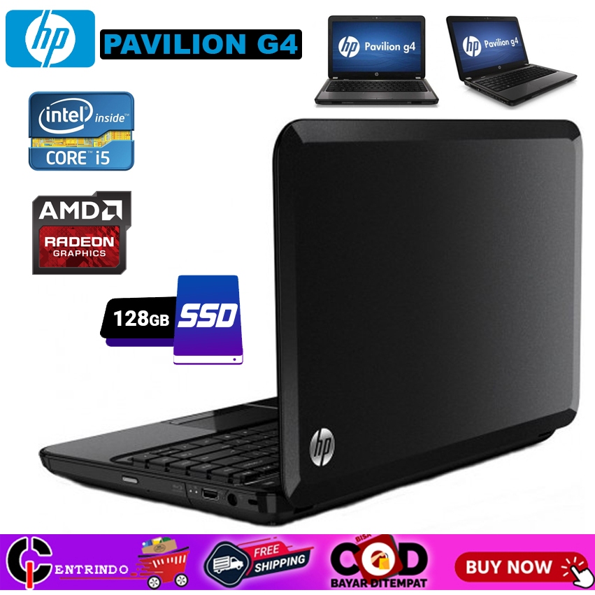 Jual Notebook HP Pavilion G4 Core i3-2310 Radeon | 4GB/500GB | 14 ...