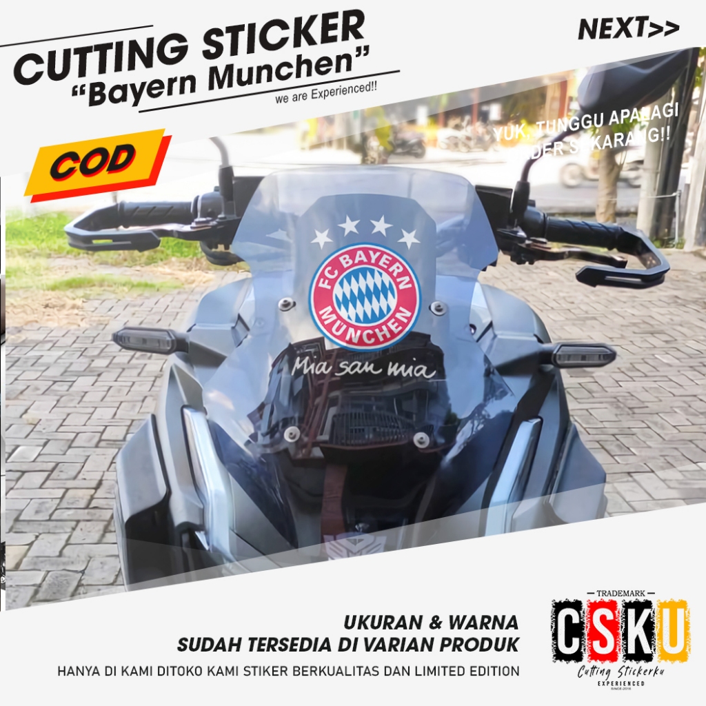 Jual Cutting Sticker Bayern Munchen Variasi Motor Mobil Sticker Bola ...