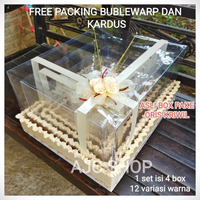 Jual KOTAK HANTARAN/KOTAK SESERAHAN/BOX HANTARAN 1 SET ISI 4 KOTAK ...