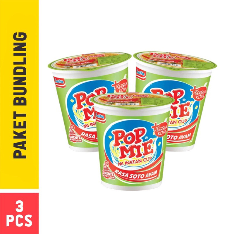 Jual Pop Mie Kuah Rasa Bakso 75g (paket isi 3biji) | Shopee Indonesia