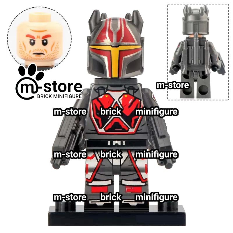 Jual brick star wars clone wars mandalorian super commando gar saxon ...