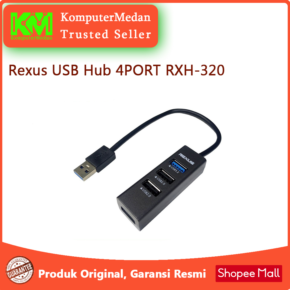 Jual Rexus USB Hub 4PORT RXH-320 / RXH 320 V.3.0 1 Port + V.2.0 3 Port | Shopee Indonesia