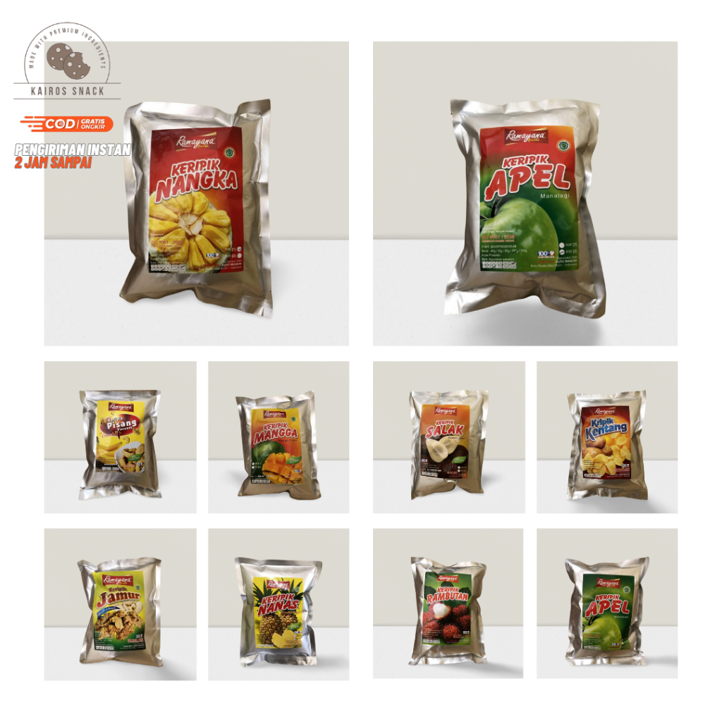 Jual ANEKA CAMILAN KERIPIK BUAH NANGKA APEL NANAS RAMBUTAN MANGGA ...