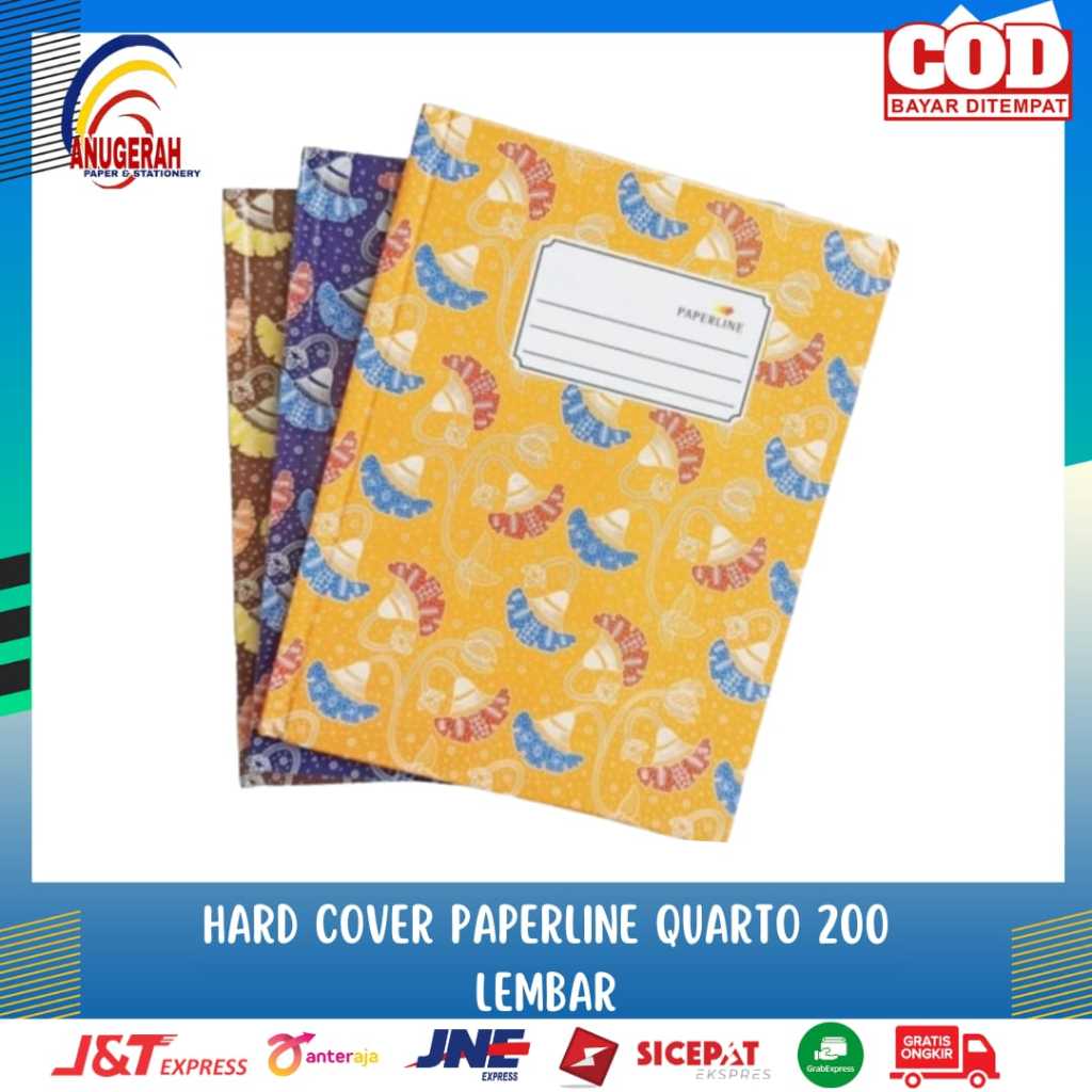 Jual HARD COVER PAPERLINE QUARTO 200 LEMBAR (PCS) | Shopee Indonesia