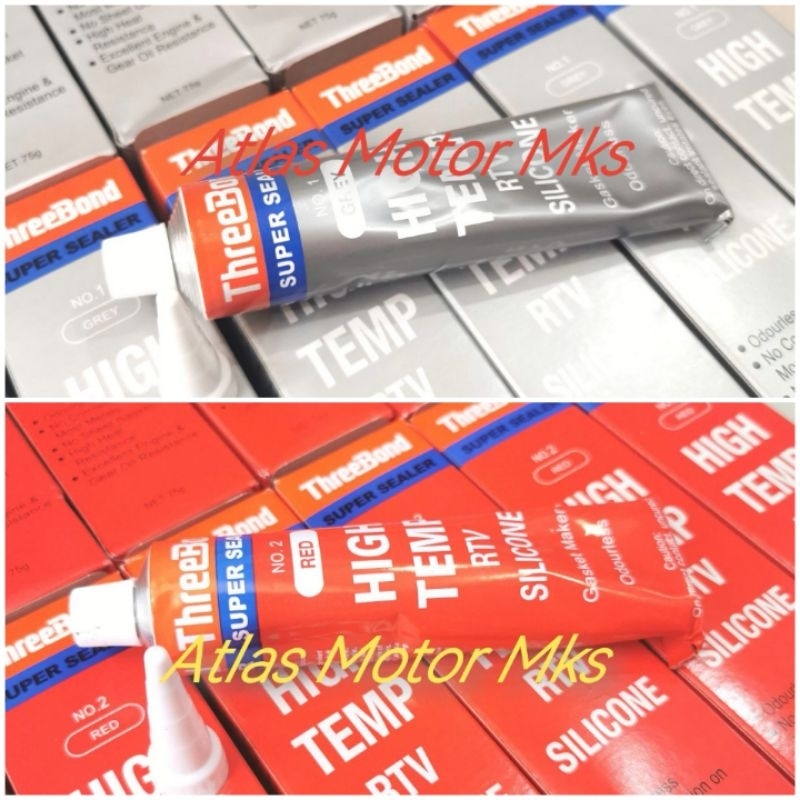 Jual [12PC]LEM GASKET THREEBOND / THREEBOND RTV HIGH TEMP RED / GREY ...