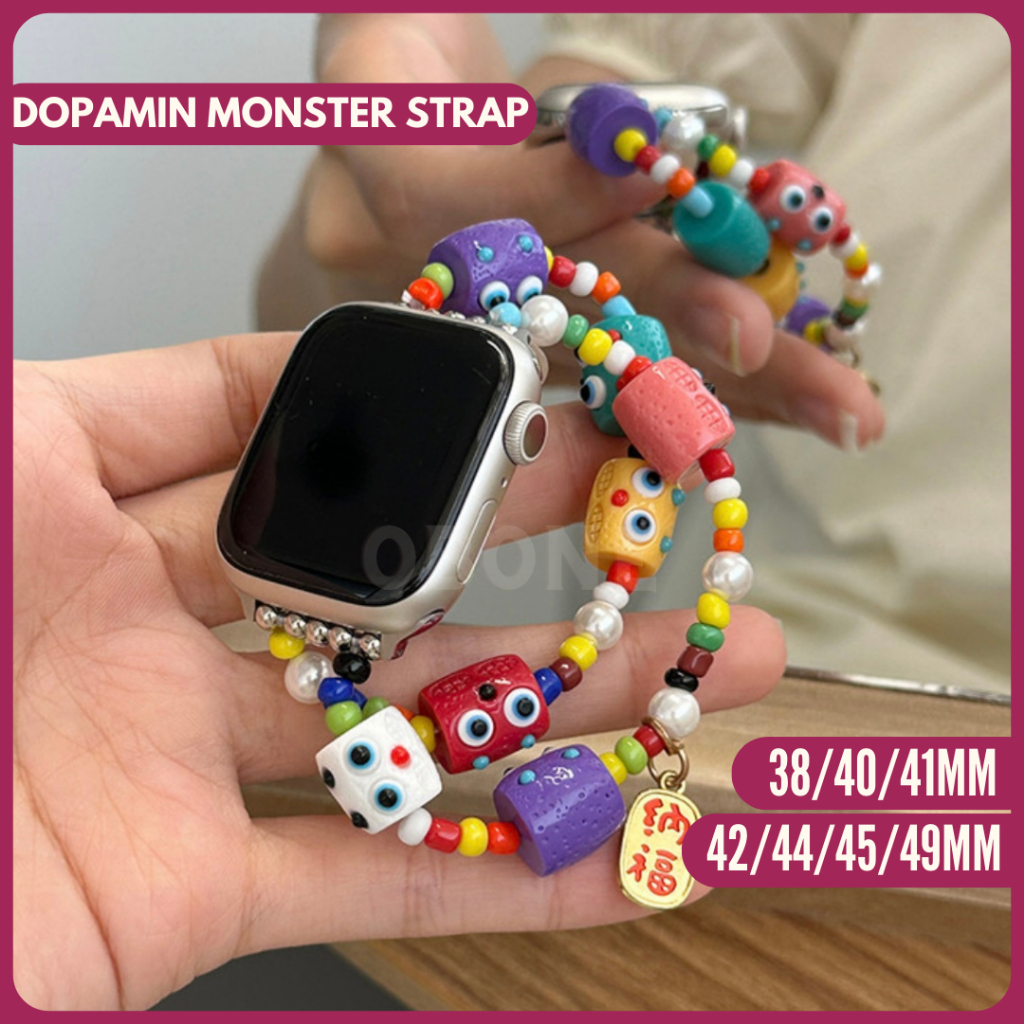 Jual Dopamin Monster pita elastis manik-manik strap untuk lWatch SE 3 4 ...