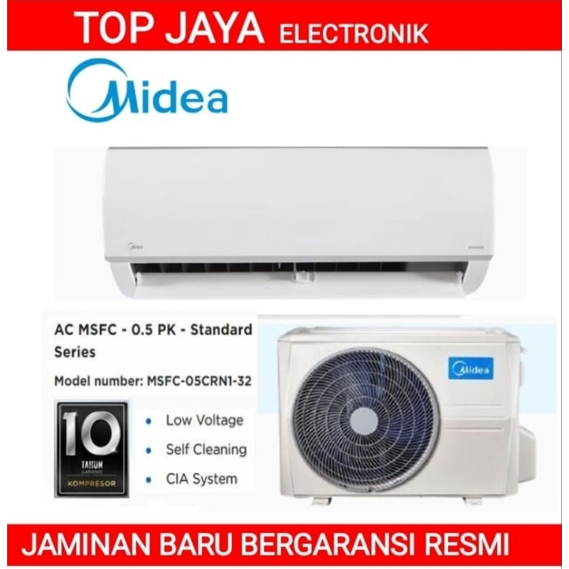 Jual AC MIDEA 0,5PK/AC MIDEA 1/2 PK BARU BERGARANSI RESMI | Shopee ...
