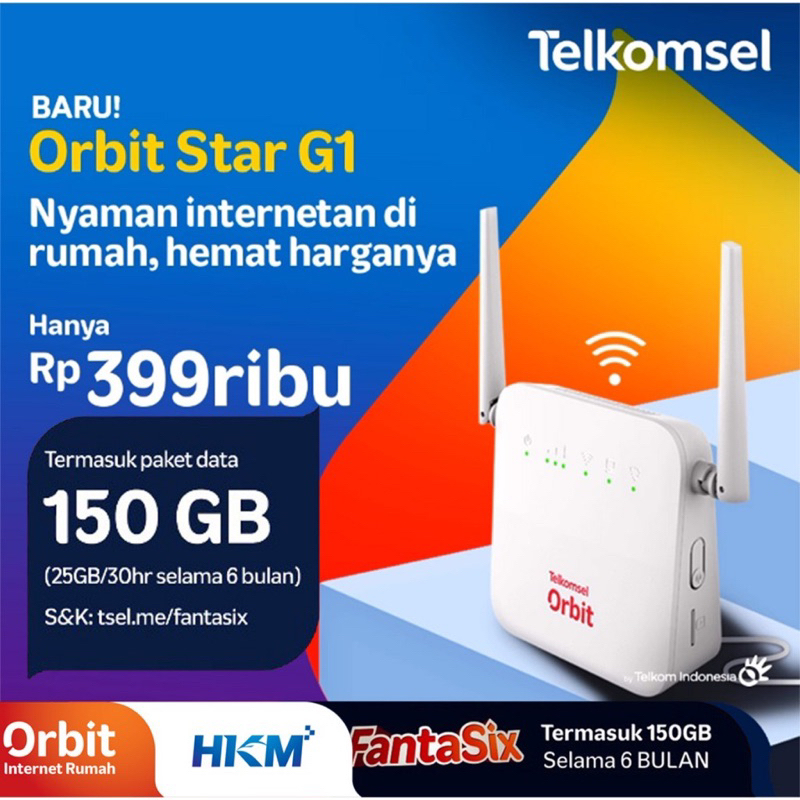 Jual Telkomsel Orbit Star G1 Modem Wifi 4G Home Router HKM 0130 Free ...