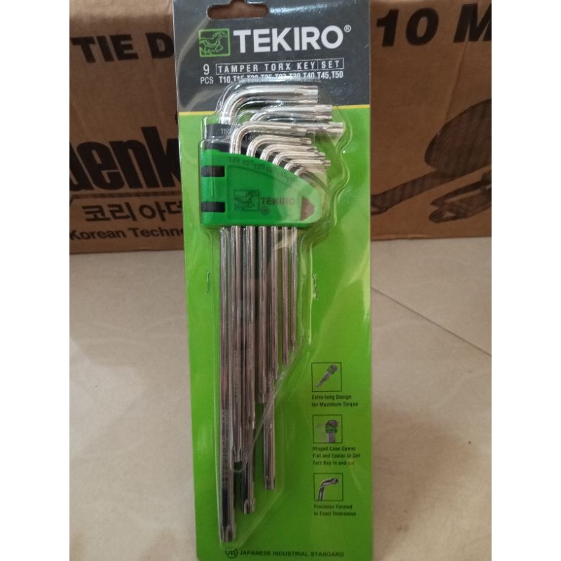 Jual TEKIRO KUNCI L SET PANJANG LUBANG 9 PCS / TORX KEY LONG SET | Shopee Indonesia