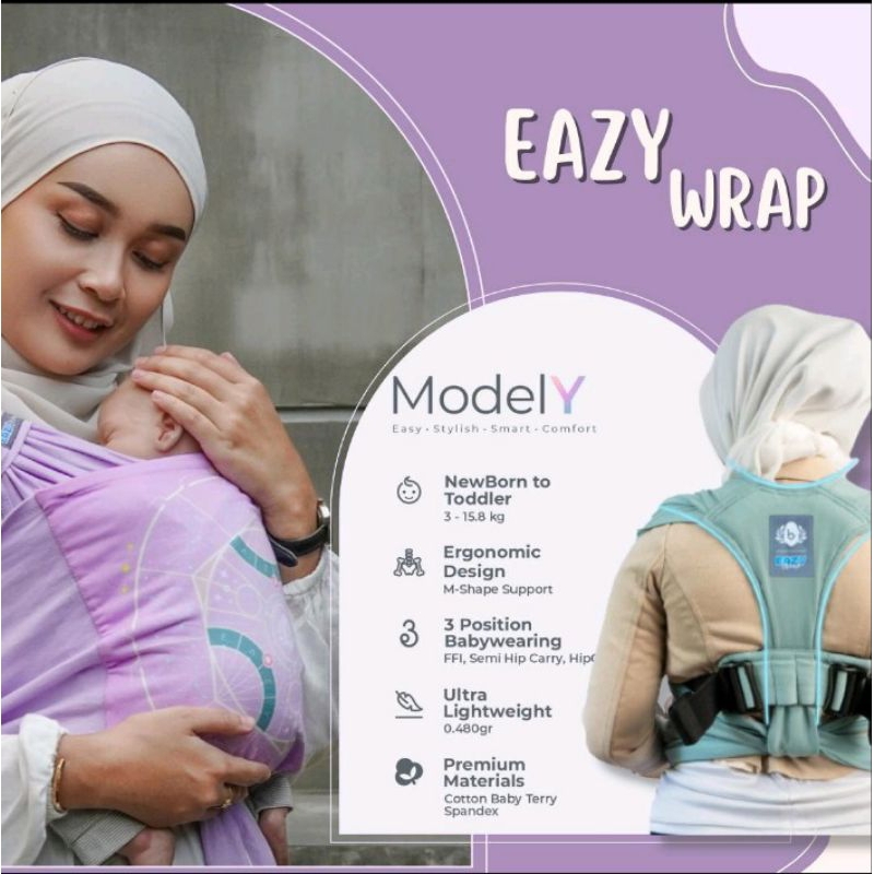 Jual [BISA COD] EAZY WRAP Gendongan Bayi Newborn Support Mshape Bayiku ...