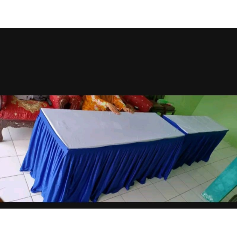 Jual DEKORASI MEJA/SKRITING MEJA/ROK MEJA REMPEL TINGGI 75CM X PANJANG ...