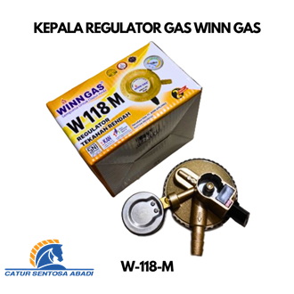 Jual Kepala Regulator Tabung Gas + Meteran Tekanan Winn Gas W-118-M ...