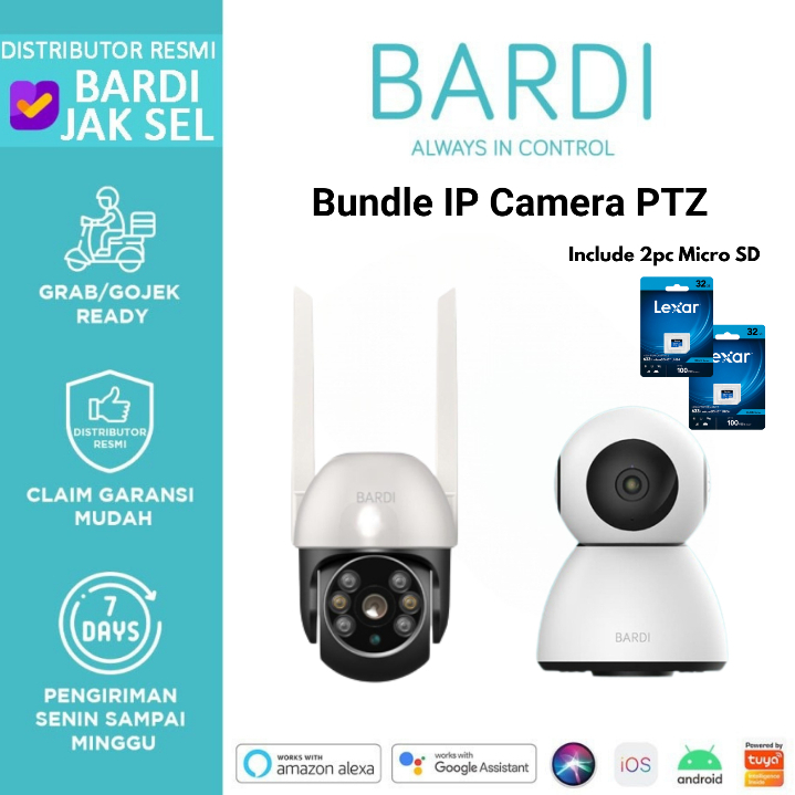 Jual BARDI IP Camera Indoor Outdoor PTZ CCTV Smart Bundle CCTV Bardi | Shopee Indonesia