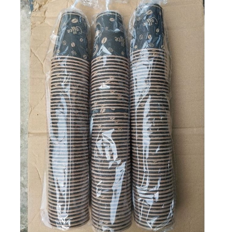 Jual Paper Cup 8 oz isi 50 pcs per pack || Gelas Kopi Kertas | Shopee Indonesia