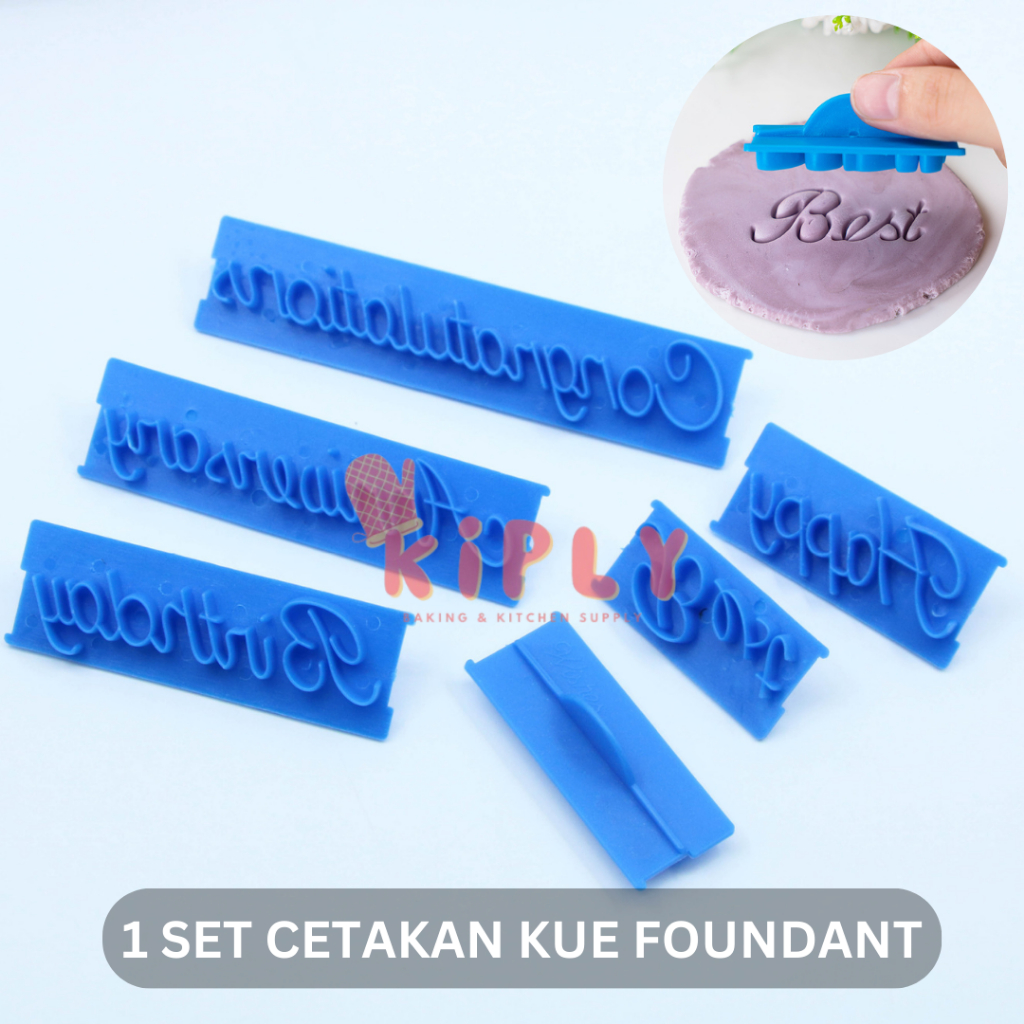 Jual (6 PCS) 1 Set Cetakan Kue Fondant/Cetakan Kue Tulisan/Cetakan ...