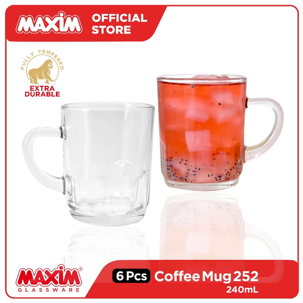 Jual Maxim Gelas Kopi Kaca Tahan Panas 6pcs 240ml | Shopee Indonesia
