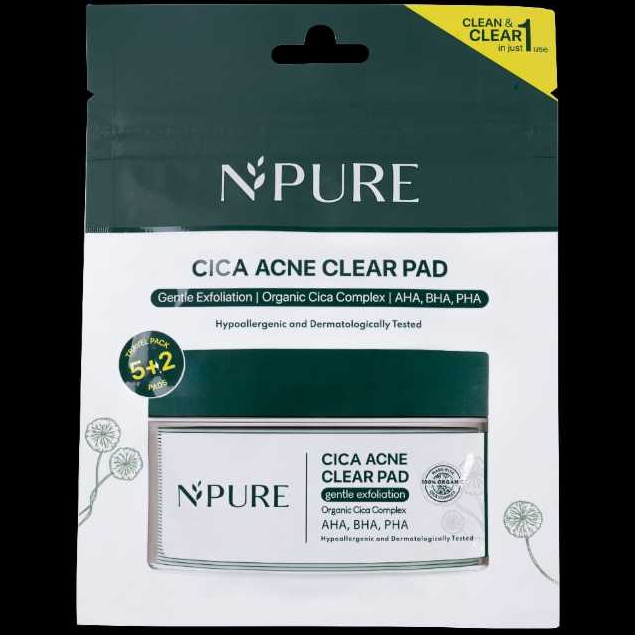 Jual NPURE Cica Clear Pad Sachet (New 1 Pouch isi 7 Clear Pad) | Shopee ...