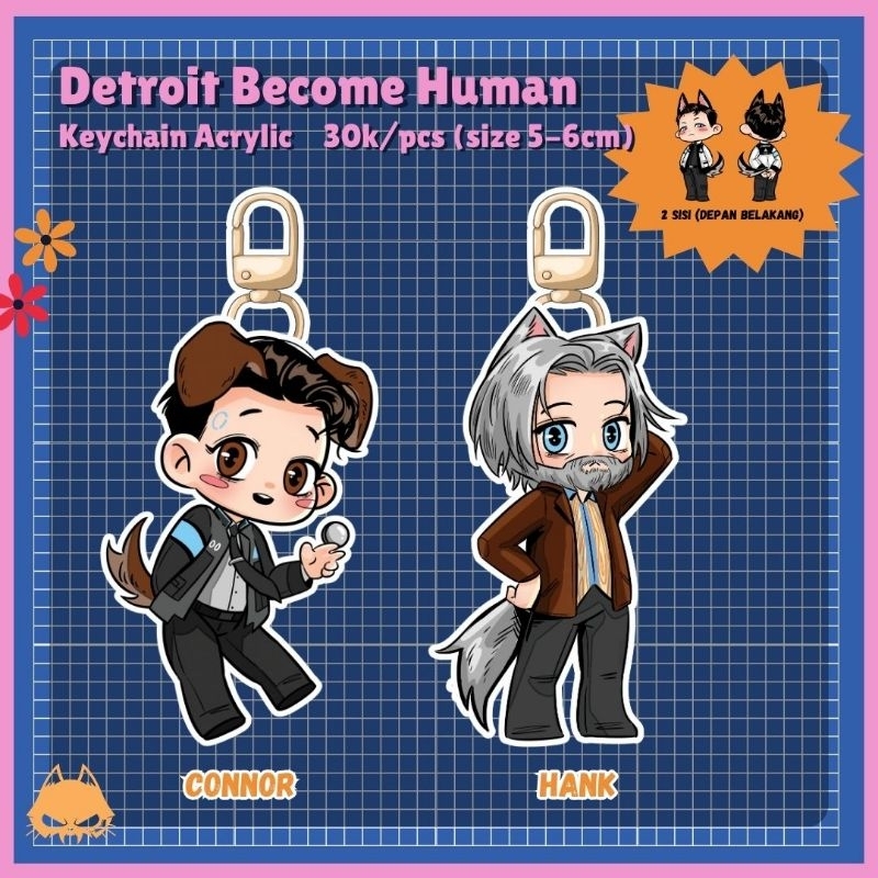 Jual [OPEN PO] Keychain Acrylic Detroit Become Human DBH Dua Sisi (PRE ...