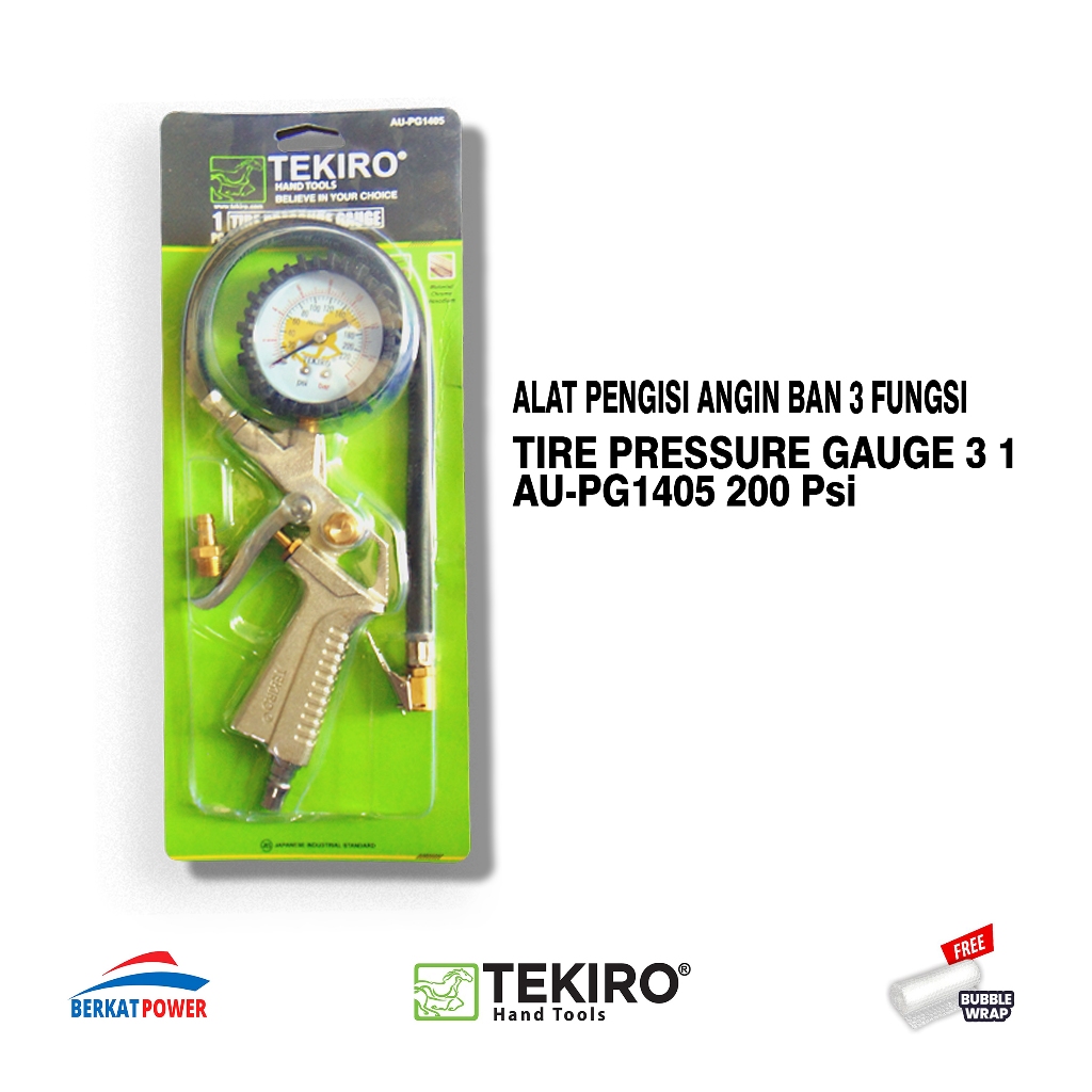 Jual Alat Pengisi Angin Ban Tekiro 3 Fungsi Type AU-PG1405 | Shopee ...