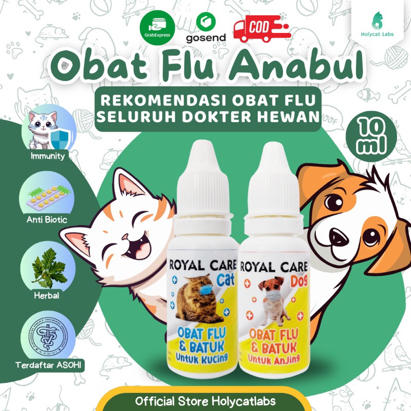 Jual ROYAL CARE FLU CAT DOG ANJING DAN KUCING 10ml obat flu bersin ...