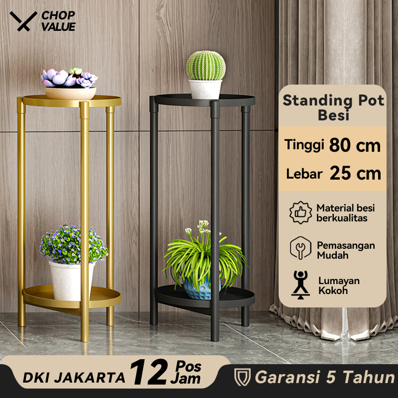 Jual 2 Tingkatan Rak Bunga Pot Standing Rak Tanaman Rak Hiasan Rumah ...