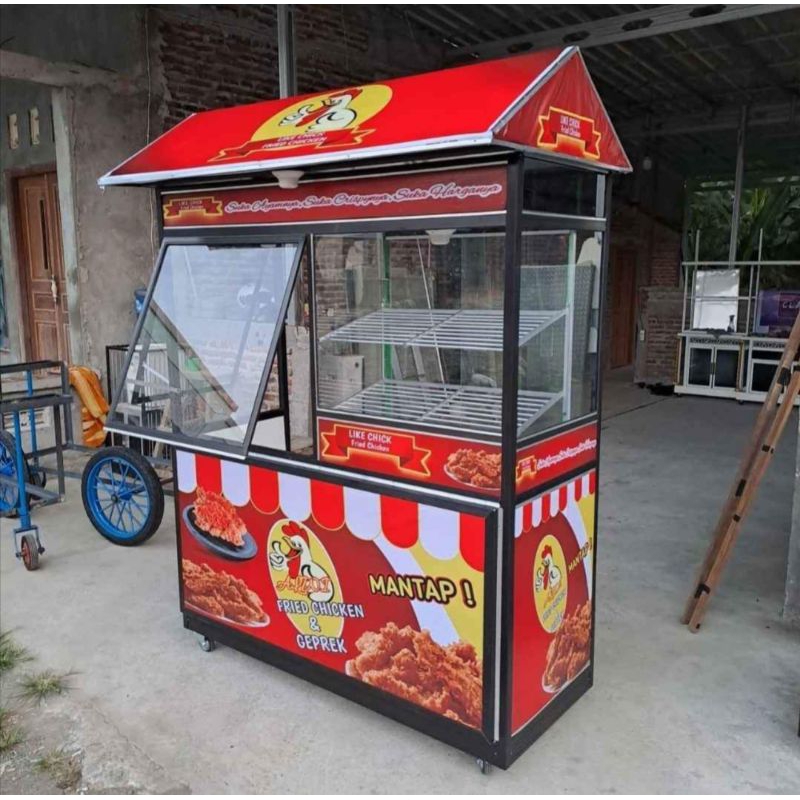 Jual gerobak fried chicken gerobak berbahan alumunium kaca dan Acp ...