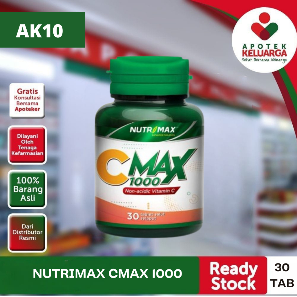 Jual NUTRIMAX CMAX 1000 MG #VITAMIN C 1000 MG, MENJAGA KESEHATAN TUBUH, KULIT, ANTIOKSIDAN ...