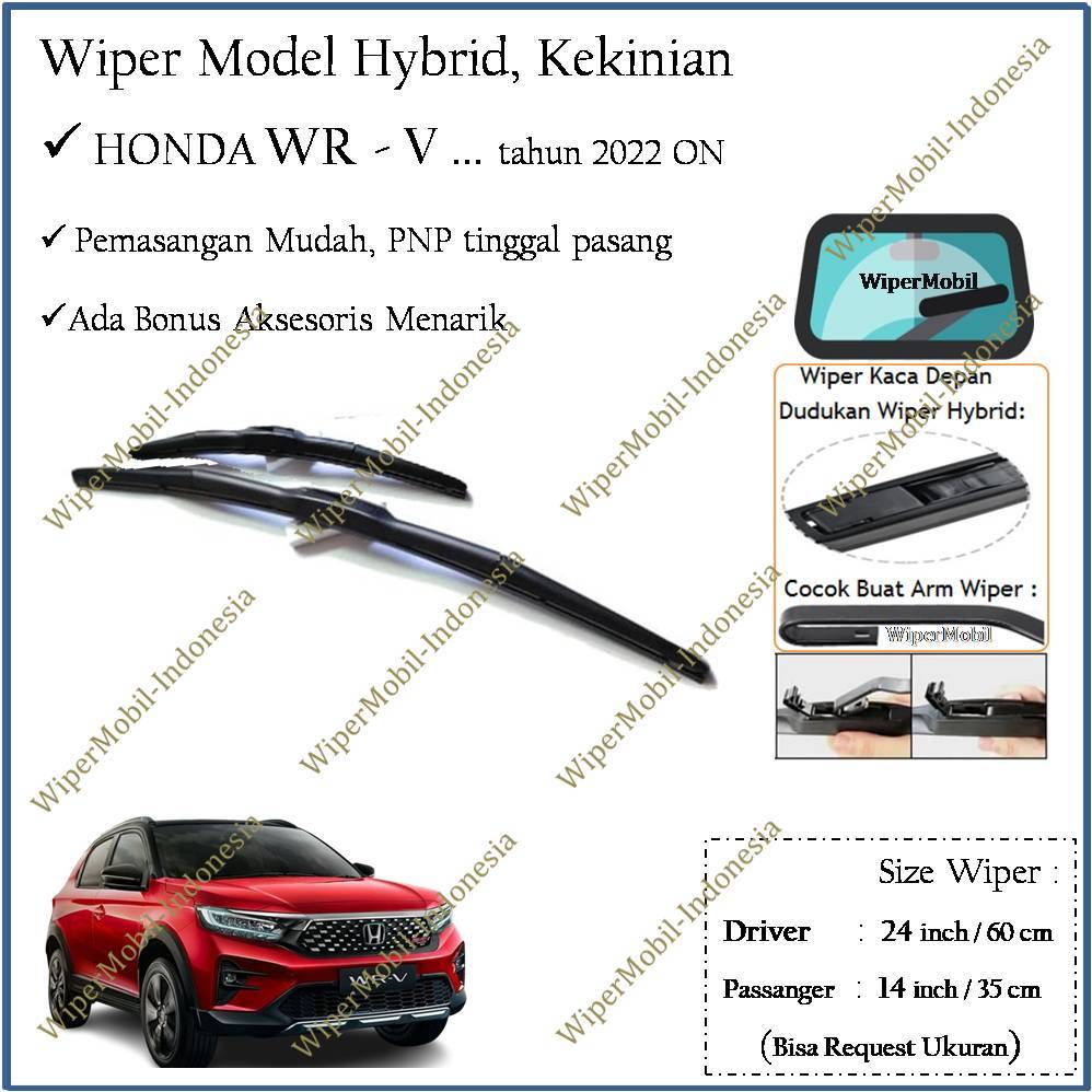 Jual Wiper Hybrid Kaca Mobil Honda WRV WR V tahun keluaran 2022 2023 2024 2025 | Shopee Indonesia
