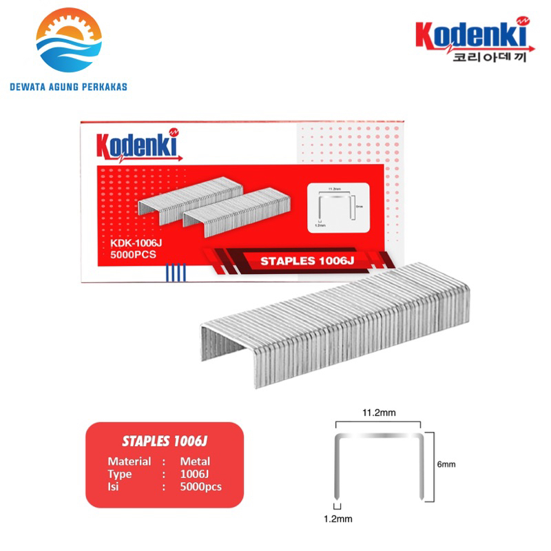 Jual Isi Staples paku Tembak Kodenki 1006J Refill Stapler Gun 1006 J ...