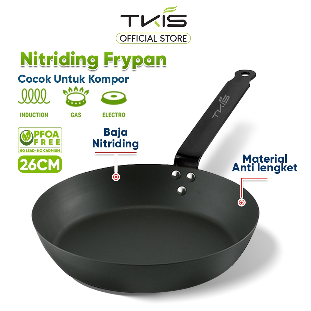 Jual TKIS Nitriding Fry Pan 26cm Wajan Baja Nitriding Skillet Pan Steak ...