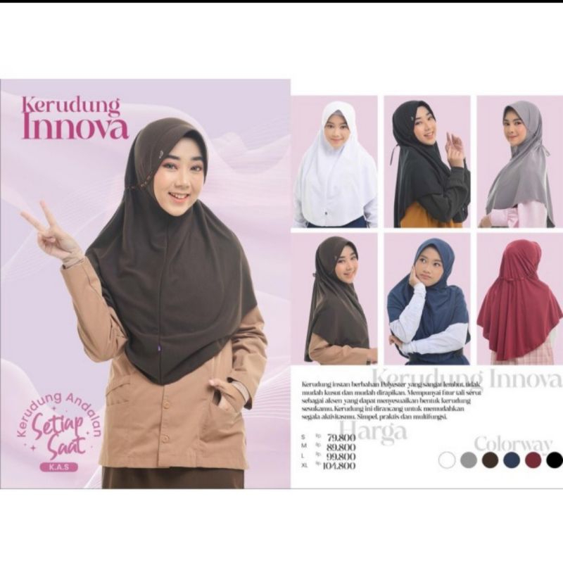 Jual Kerudung sekolah instan Innova Rabbani | Shopee Indonesia