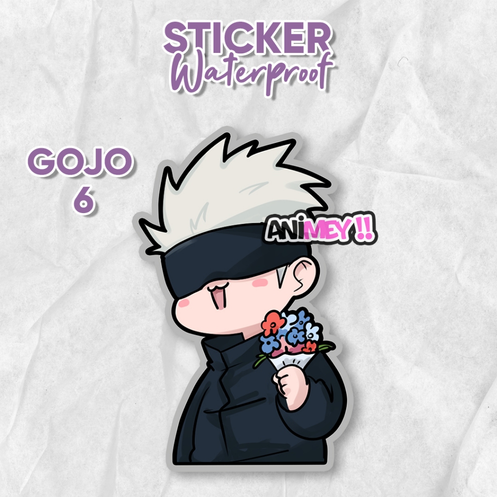 Jual Stiker Gojo Satoru Chibi / Sticker Anime Waterproof / Jujutsu ...