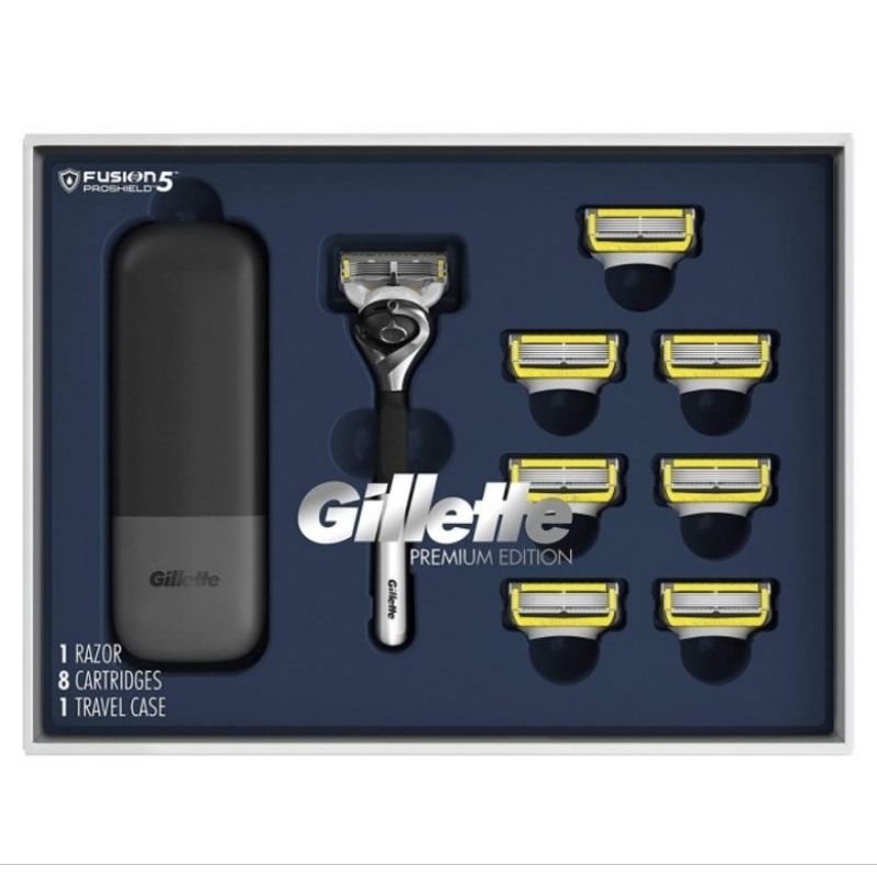 Jual Gillette Premium Edition Fusion 5 ProShield Gift Set 8 Refill with ...
